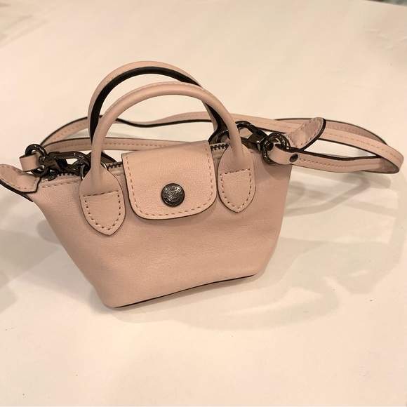 Longchamp | Bags | Longchamp Le Pliage Cuir Nanomicro Crossbody Purse ...